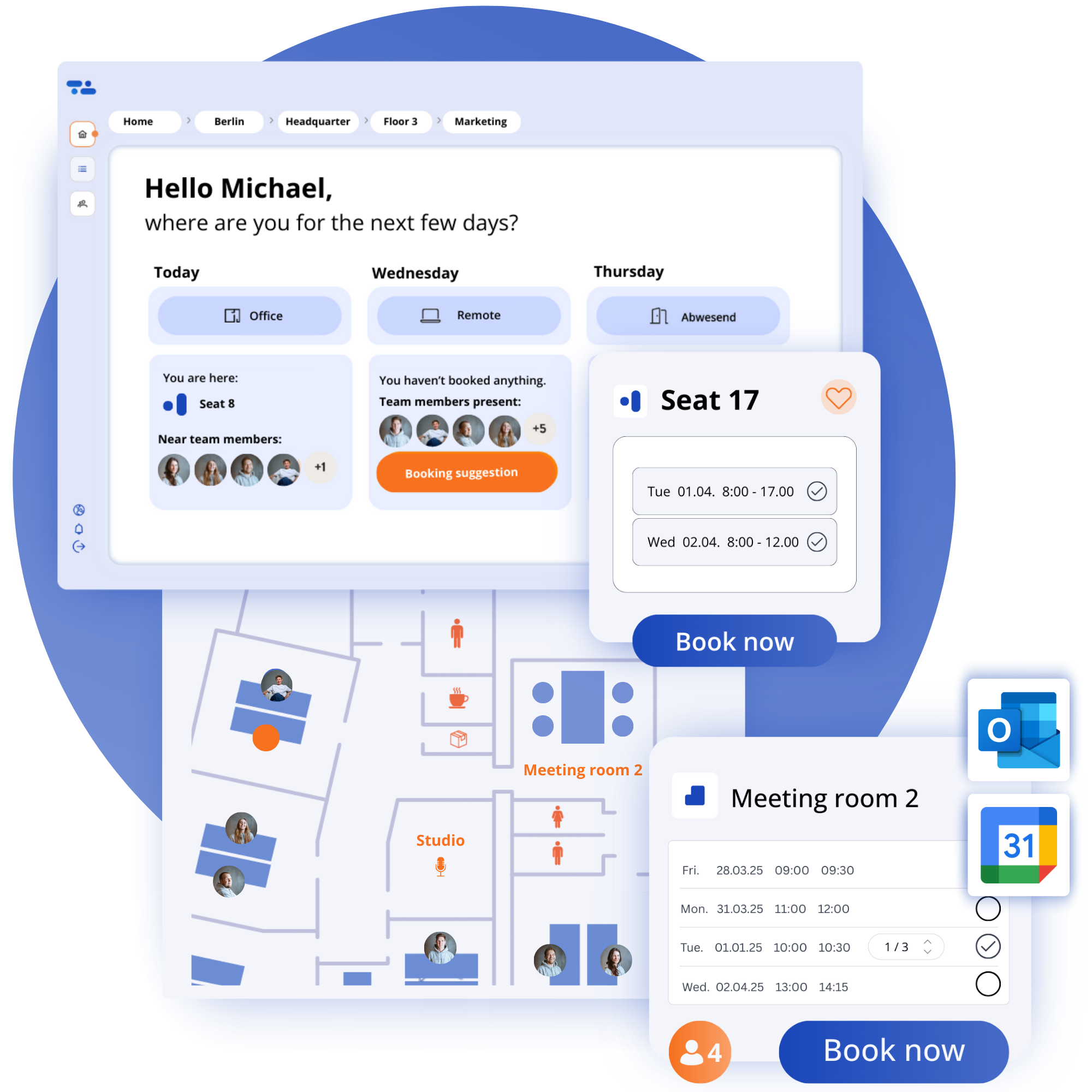 Efficient work with desk.ly - the hybrid work platform